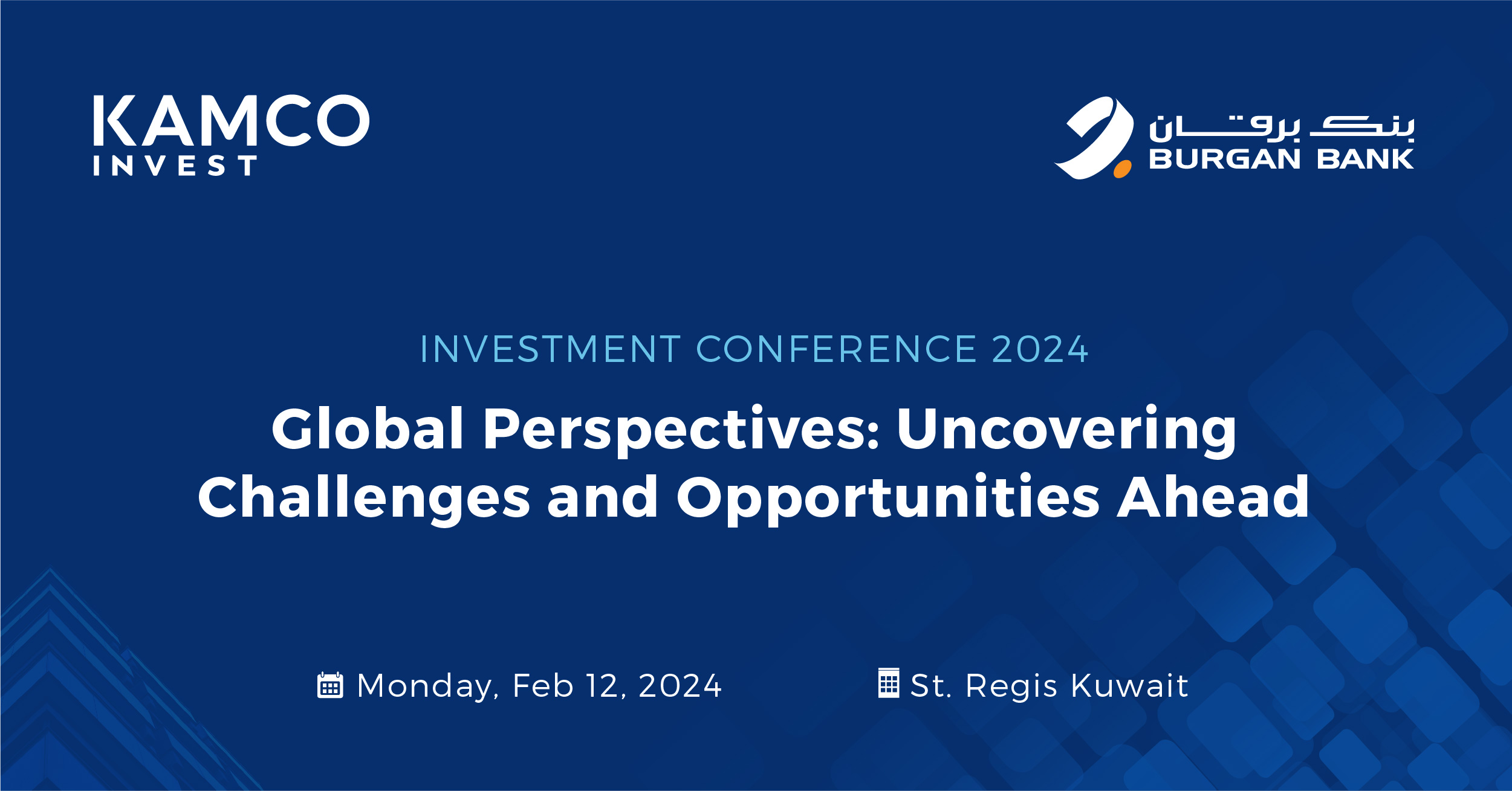 Kamco Invest and Burgan Bank to host investment conference, bringing ...